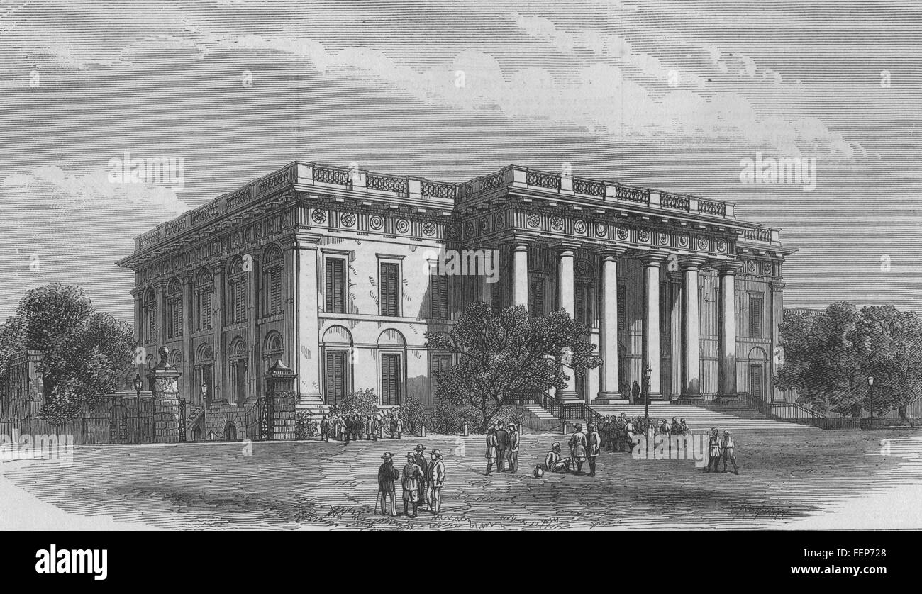 CALCUTTA (KOLKATA) The Courthouse. India 1871. Illustrated London News ...