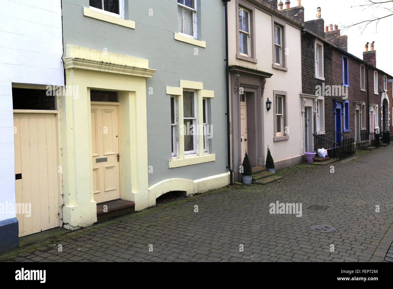 Georgian houses along Proctors Row, Wigton town, Allerdale, Cumbria ...