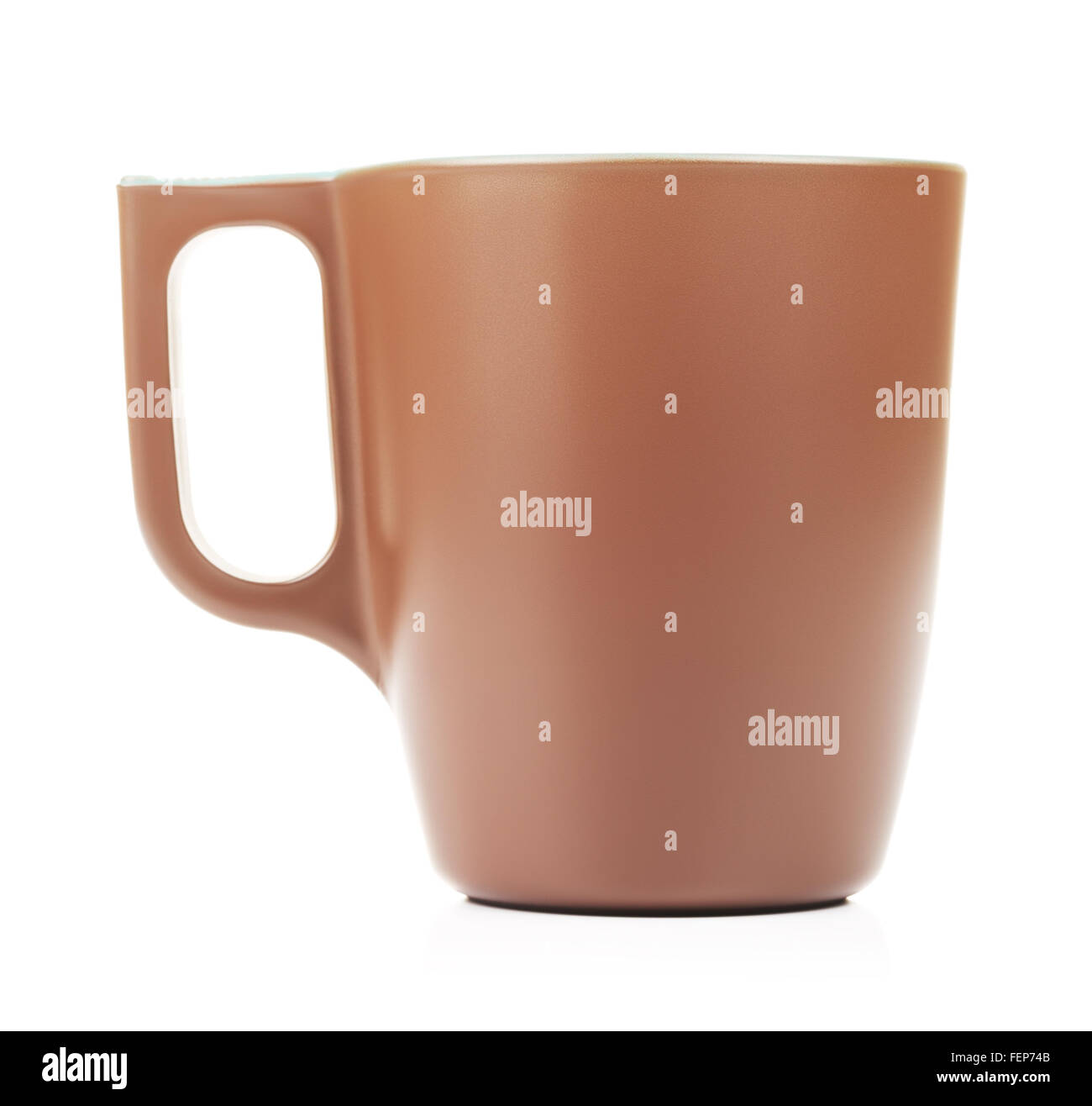 original brown coffee mug, isolated on white background Stock Photo - Alamy