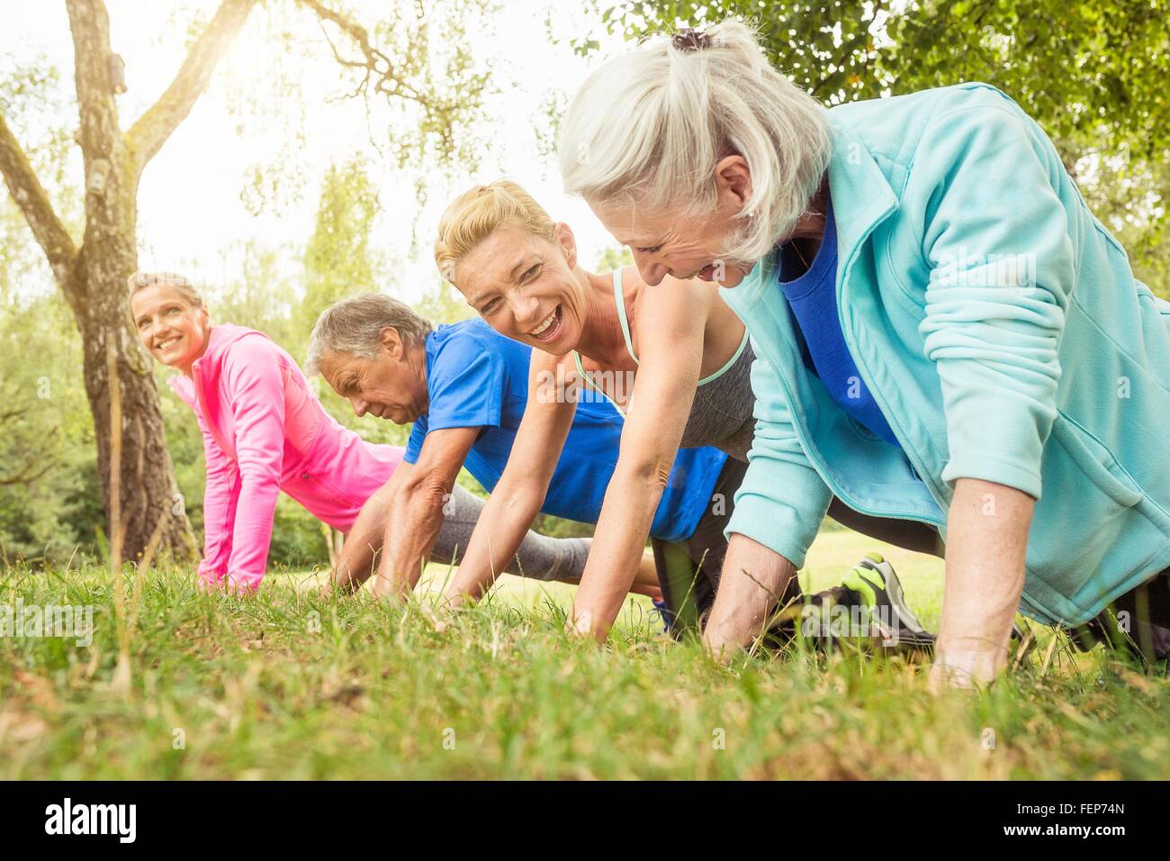 Group Push Ups High Resolution Stock Photography and Images - Alamy