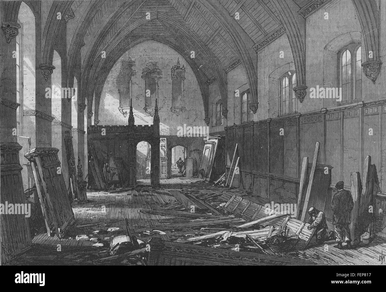 LAW Inner Temple Hall Demolition Old Dining Hall Inner Temple 1869 ...