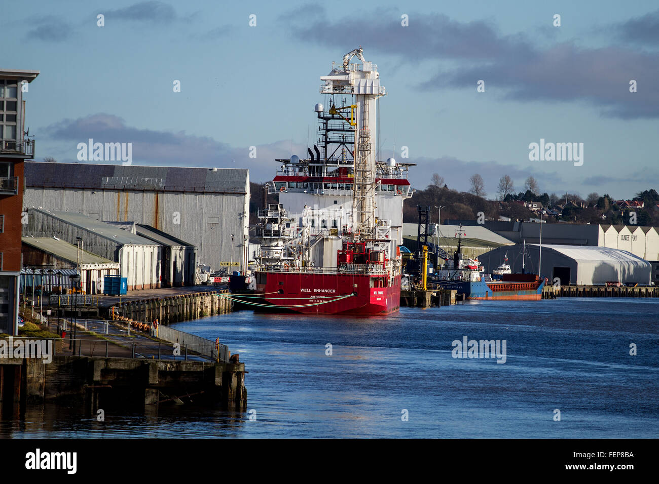 Aberdeen based Diving Support Vessel The MSV Well Enhancer is berthed ...