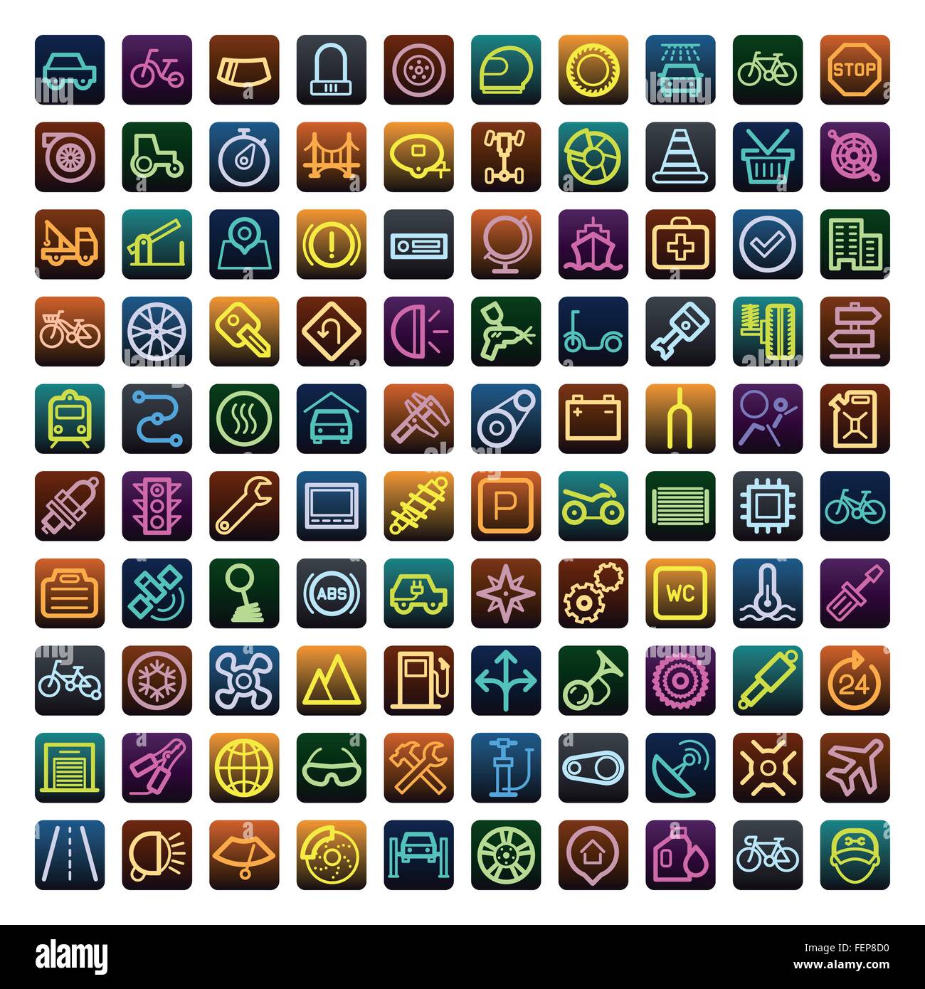 Set of transportation signs Stock Vector Image & Art - Alamy