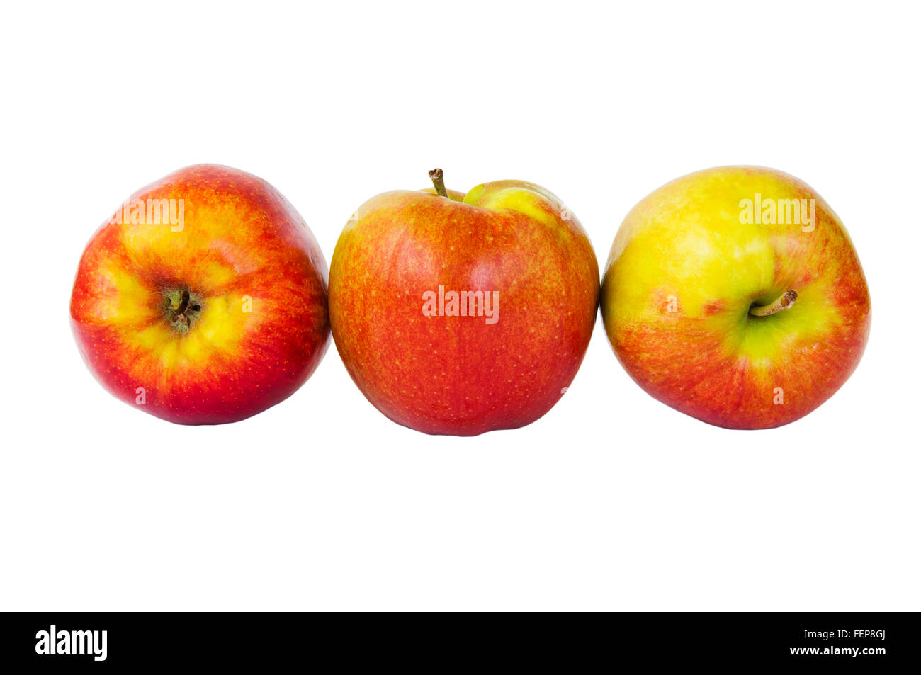 Three apples Cut Out Stock Images & Pictures - Alamy