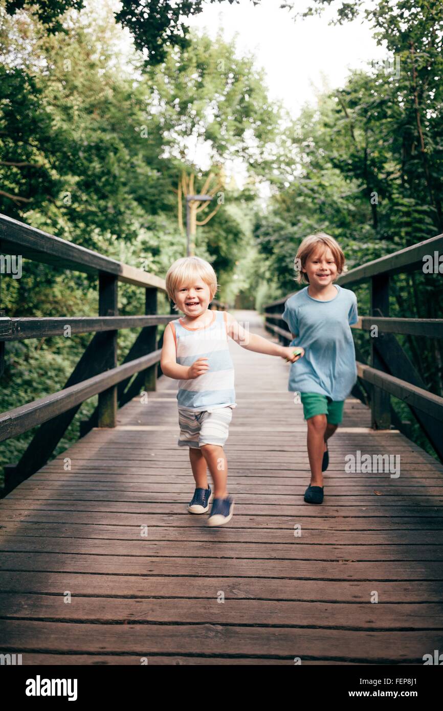Child wood bridge hi-res stock photography and images - Alamy