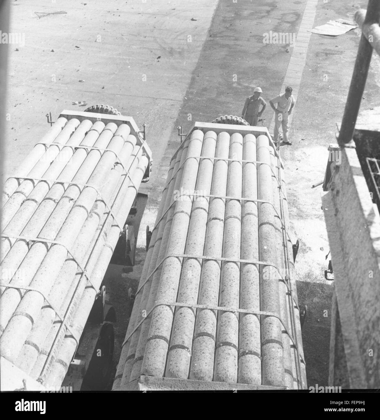 This image shows the Atlas 9C launch vehicle during the Atlas ABLE 9C ...