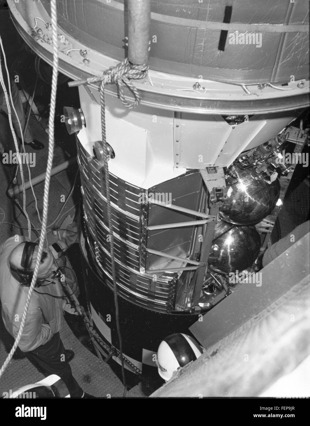 Atlas, Gemini Details Atlas Agena 5003 Being Placed Under Hoist Stock ...
