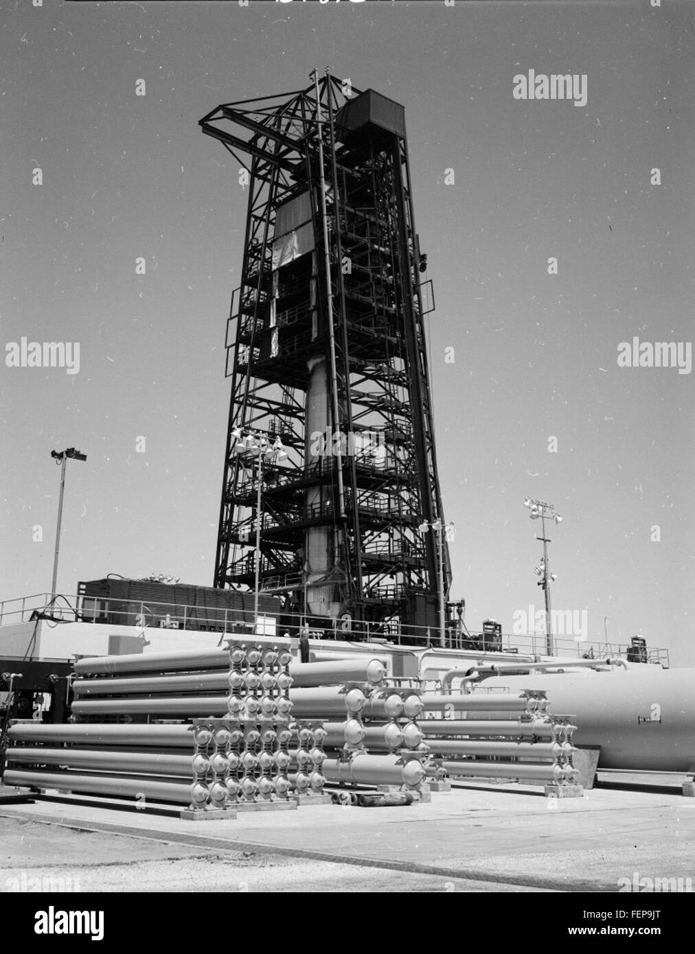 This photograph shows the Atlas 36D in the SAMOS LPSB-1 configuration ...