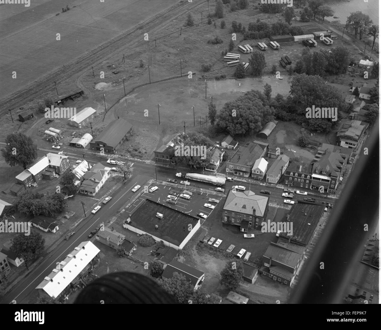 This aerial view shows the transport of the Atlas 84F, a significant ...