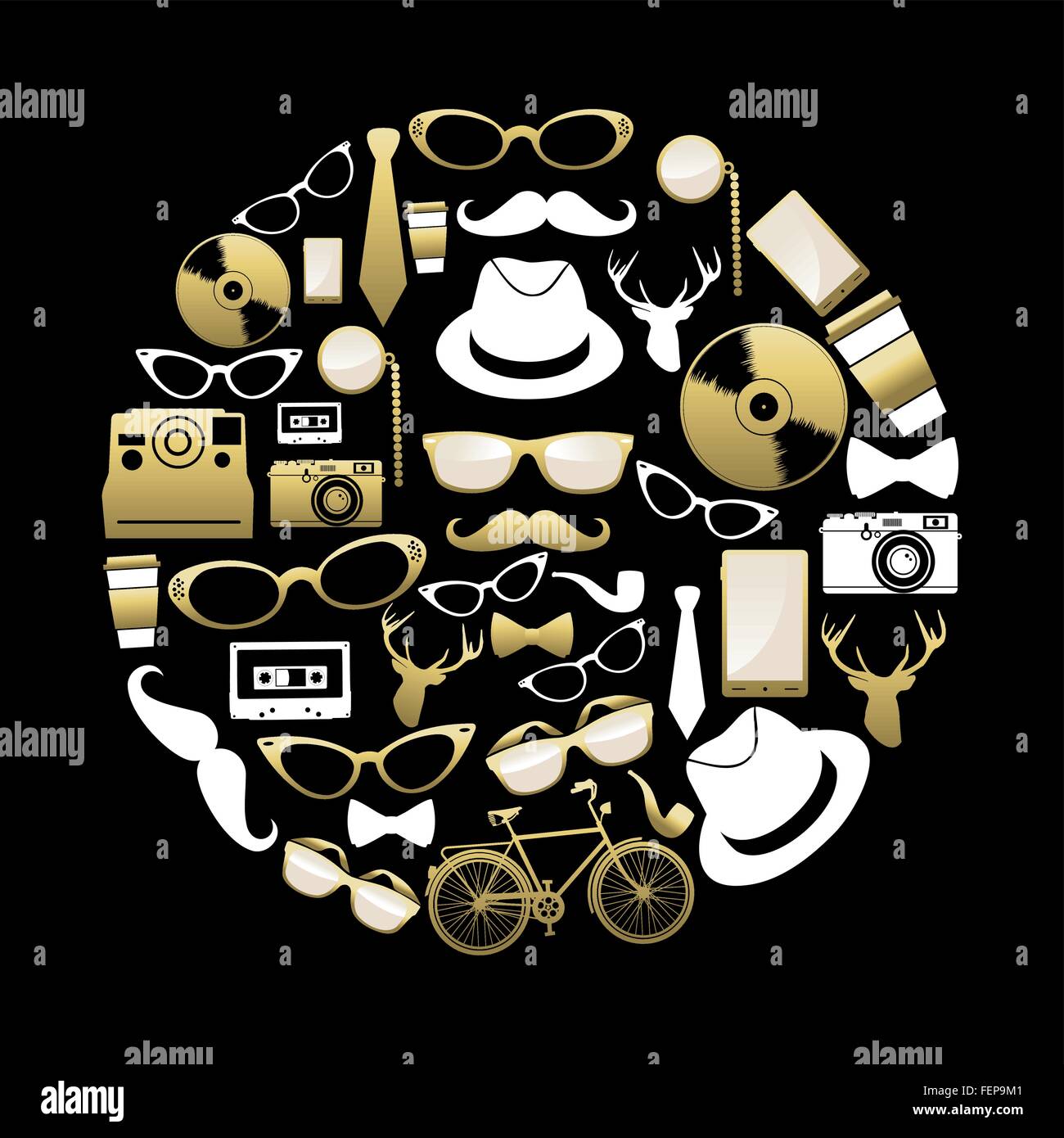 Retro fashion culture Stock Vector Images - Alamy