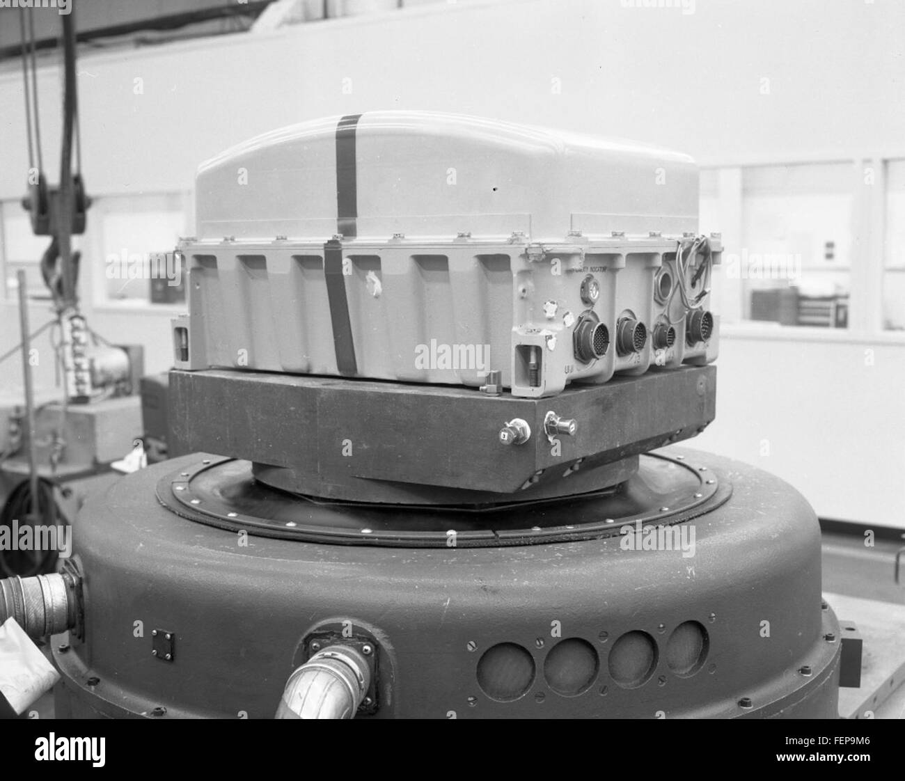 This technical image shows a gyro assembly from the Atlas rocket ...