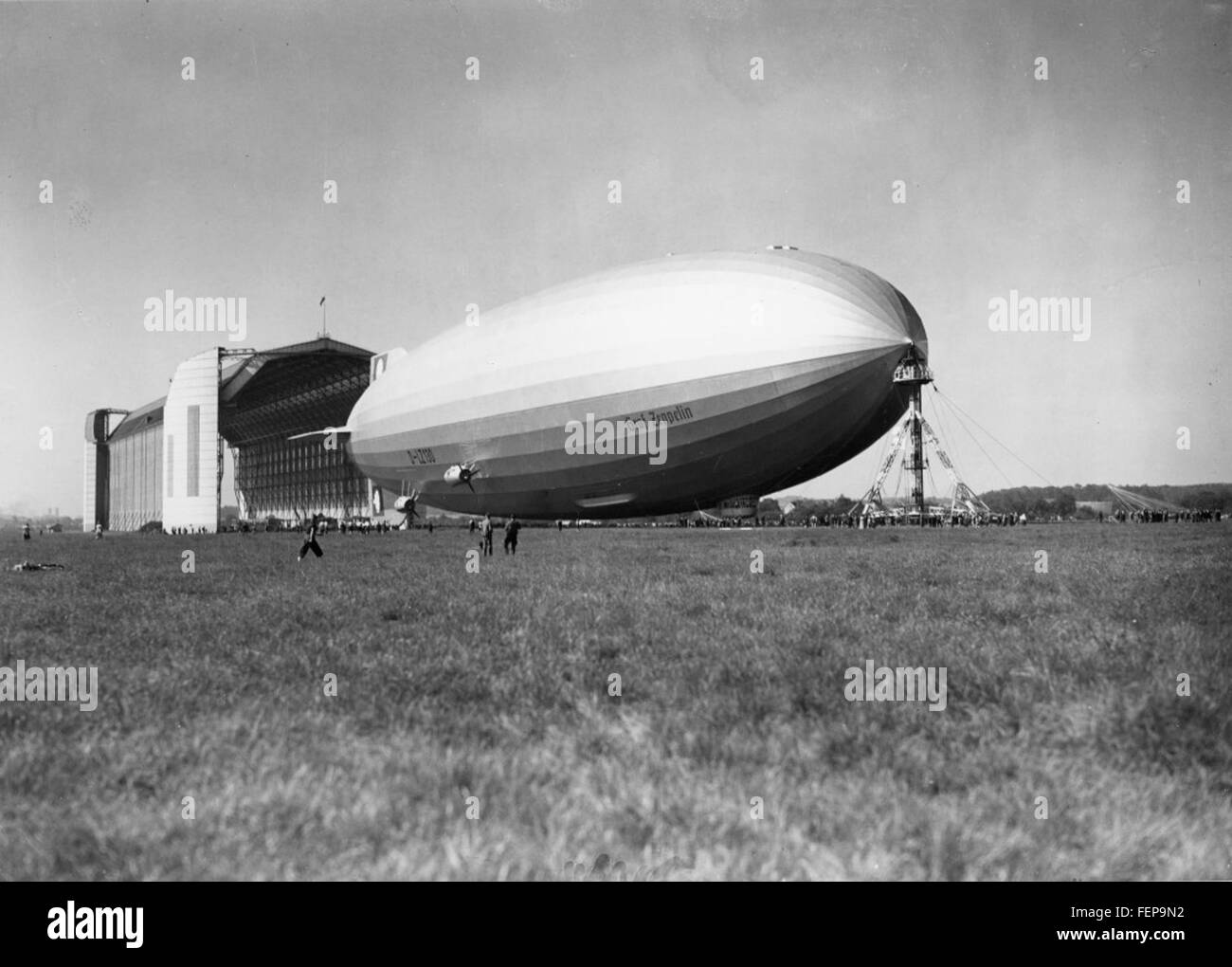 The LZ-130 Graf Zeppelin II was photographed at Lowenthal on September 25, 1938. This German ...