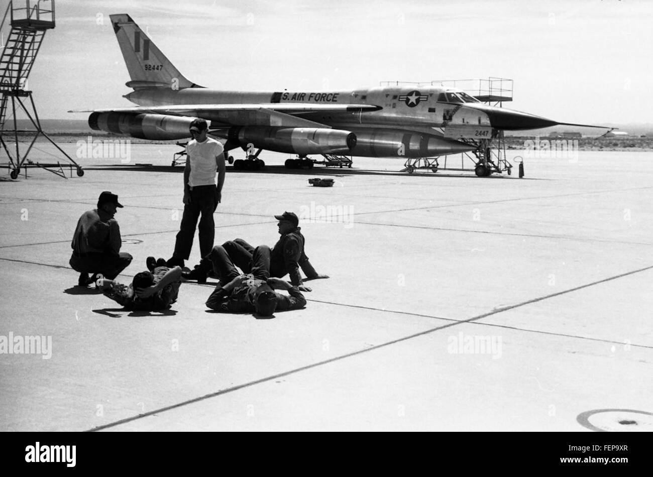 The Convair B-58 Hustler, participating in the Bleriot speed run at ...