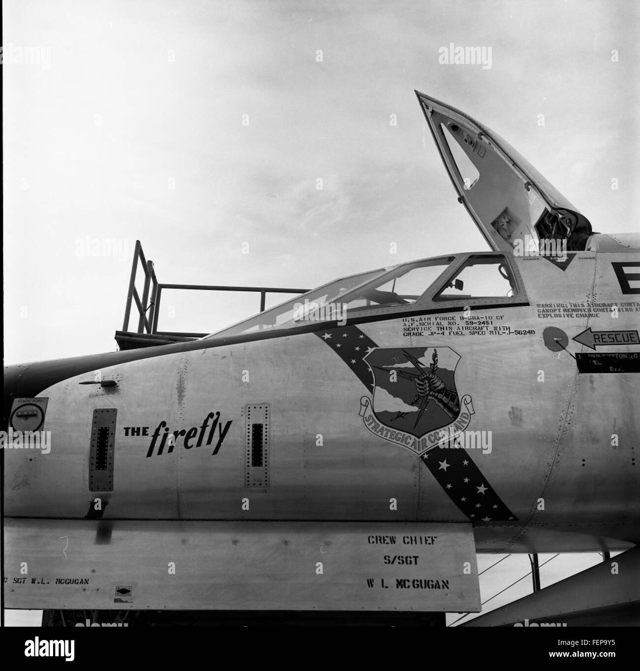 The Convair B-58 Hustler, tail number 59-2451, during its famous ...