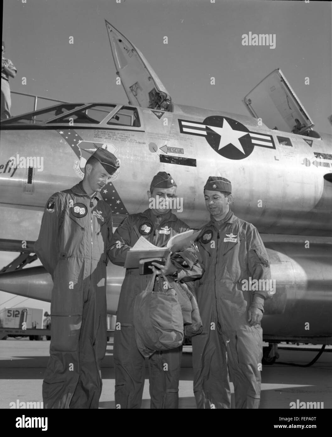 Convair B-58 flight crew Maj Elmer E Murphy, Maj Eugene Stock Photo - Alamy