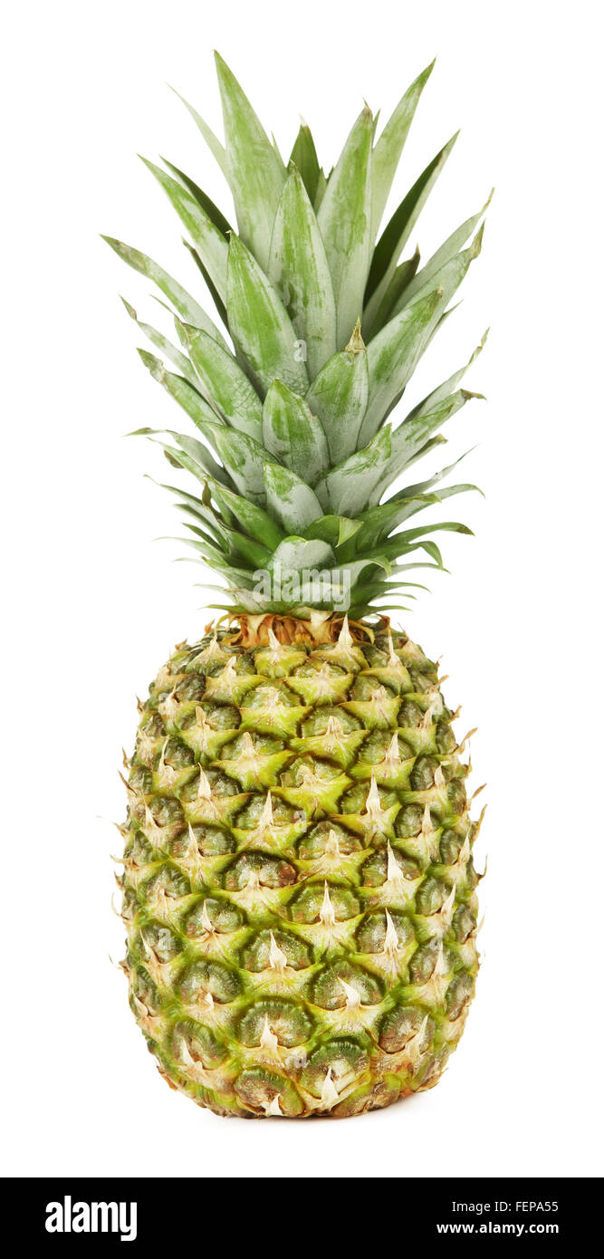 fresh green pineapple, isolated on white background Stock Photo - Alamy