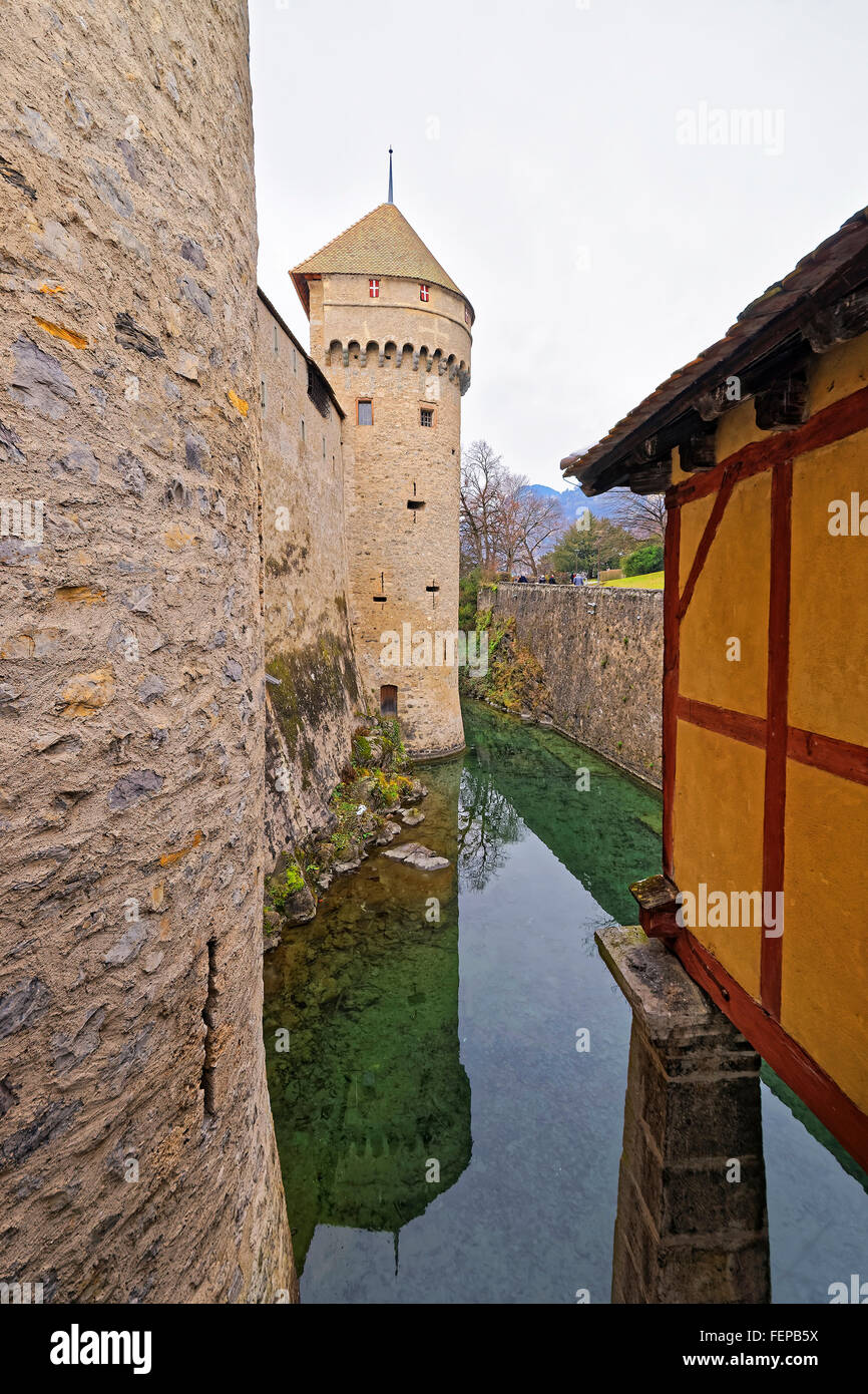 Chillon castle winter hi-res stock photography and images - Alamy
