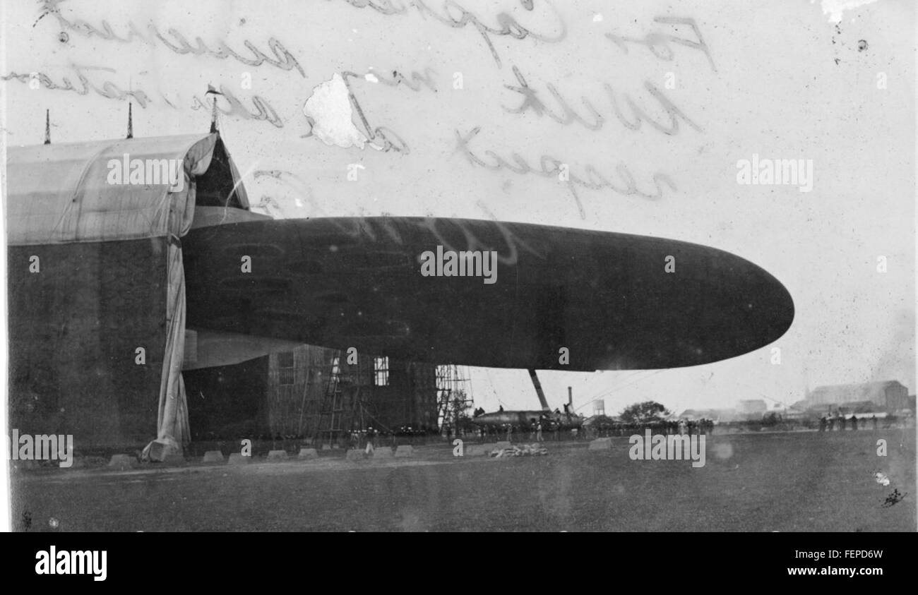 The NAS Painboeuf 1918 Letourner blimp, piloted by Capt. Causson, was captured in this historic ...