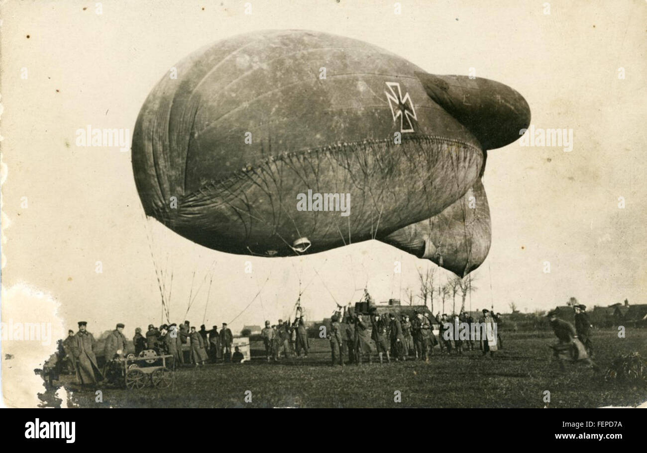 The German Caquot type observation balloon was used during World War I ...