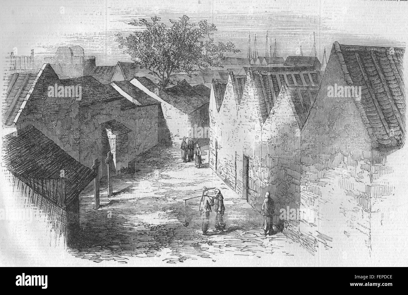 CANTON GUANGDONG The Place of Execution. China 1855. Illustrated London ...