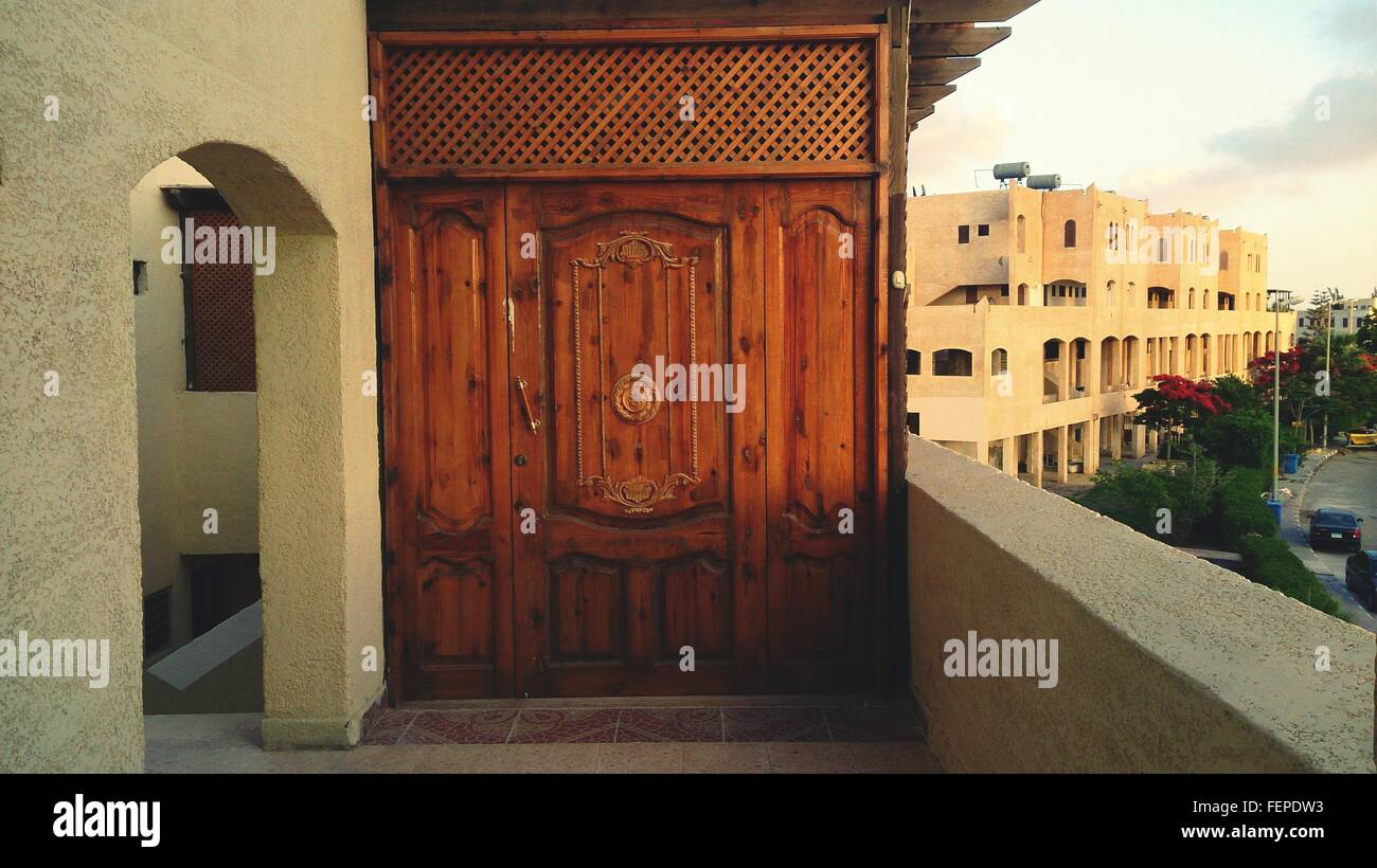 Wooden balcony door hi-res stock photography and images - Alamy