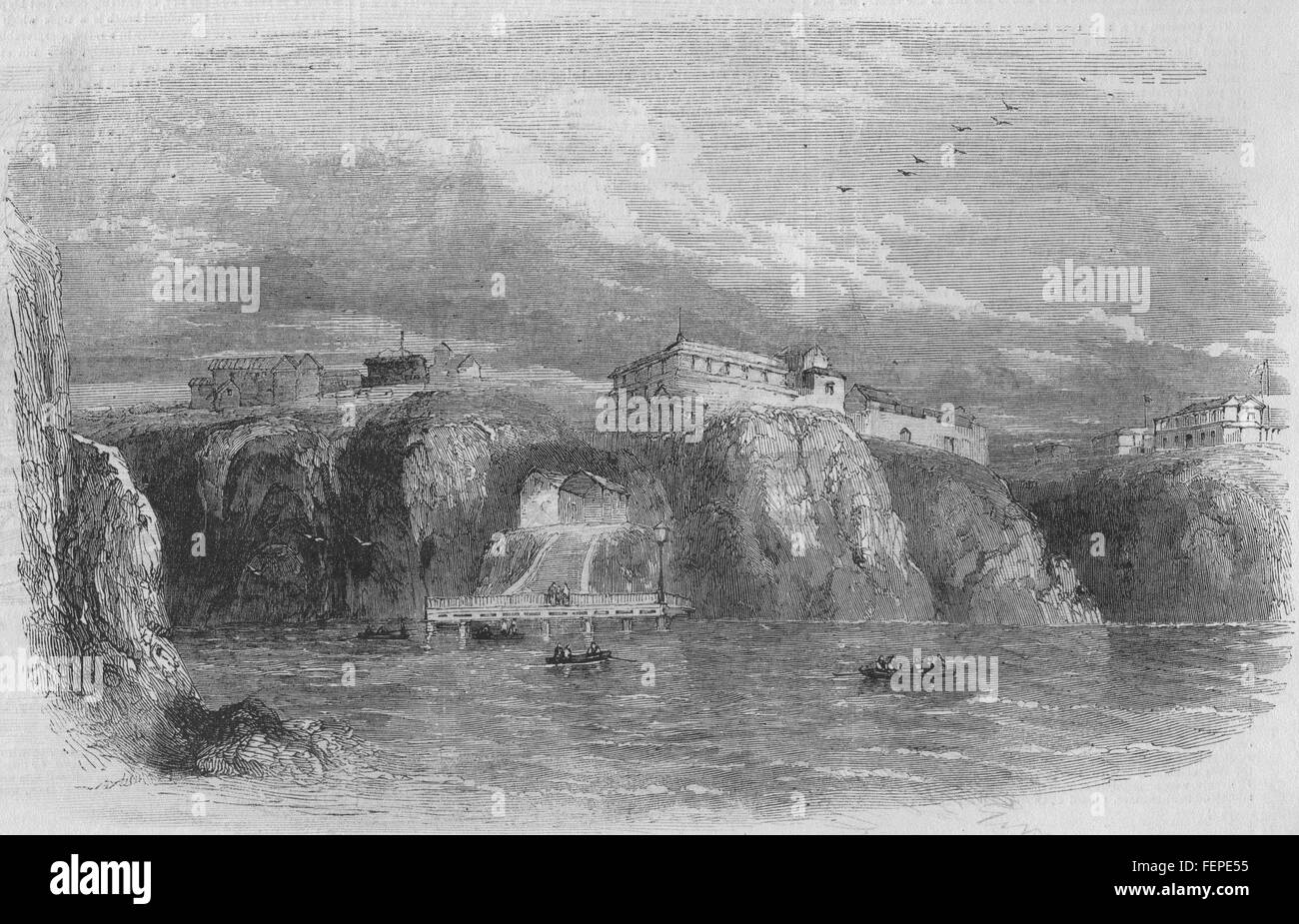 PERU The port of Islay 1855. Illustrated London News Stock Photo - Alamy