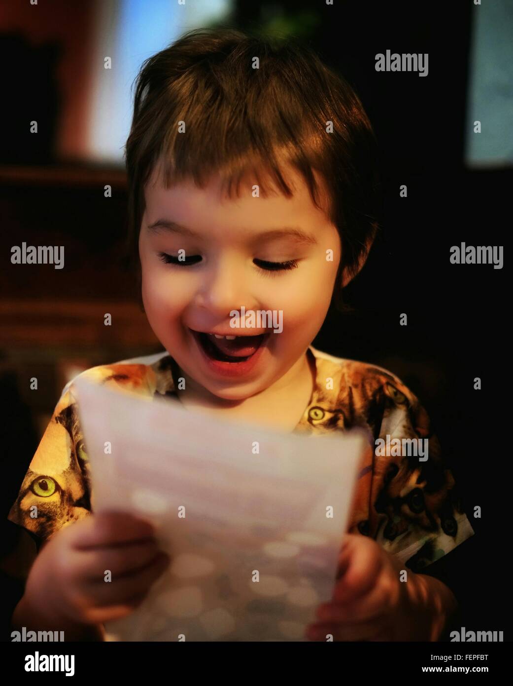 Happy girl short hair hi-res stock photography and images - Alamy