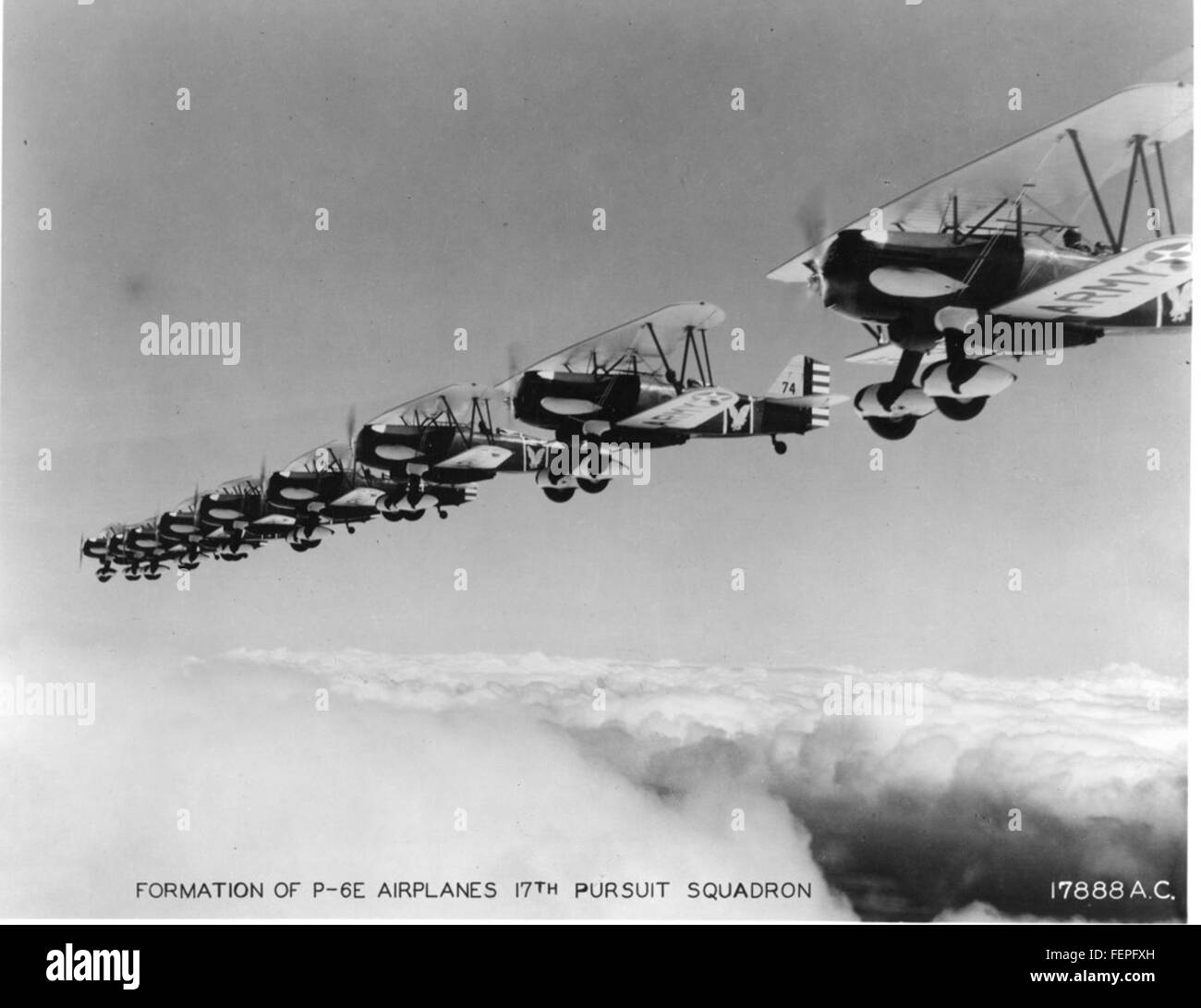 The Curtiss P-6E Hawk, a biplane fighter aircraft used by the U.S. Army ...