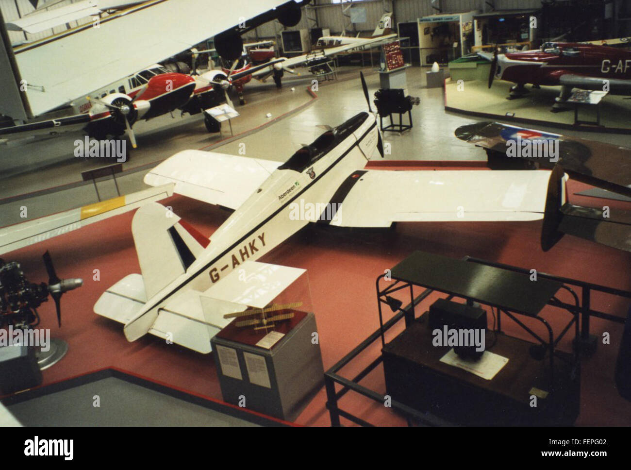 The Miles M18, serial number 2, G-ANKY, is displayed at the Museum of ...