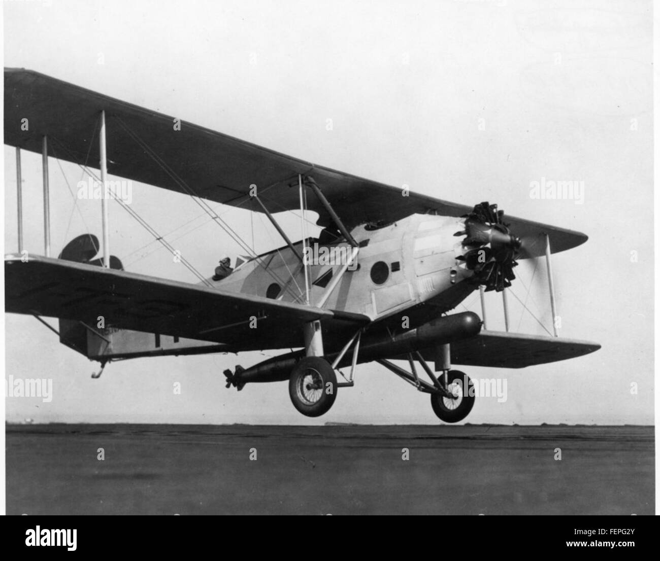 The Martin T4M-1 torpedo bomber, shown aboard the USS Saratoga in 1929 ...
