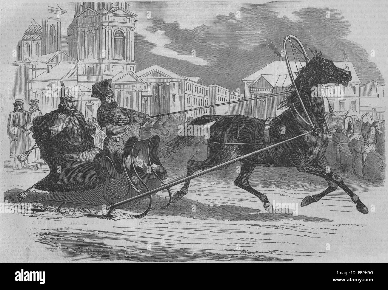 ST. PETERSBURG The Emperor of Russia, in his Droshky (sledge) . Russia ...