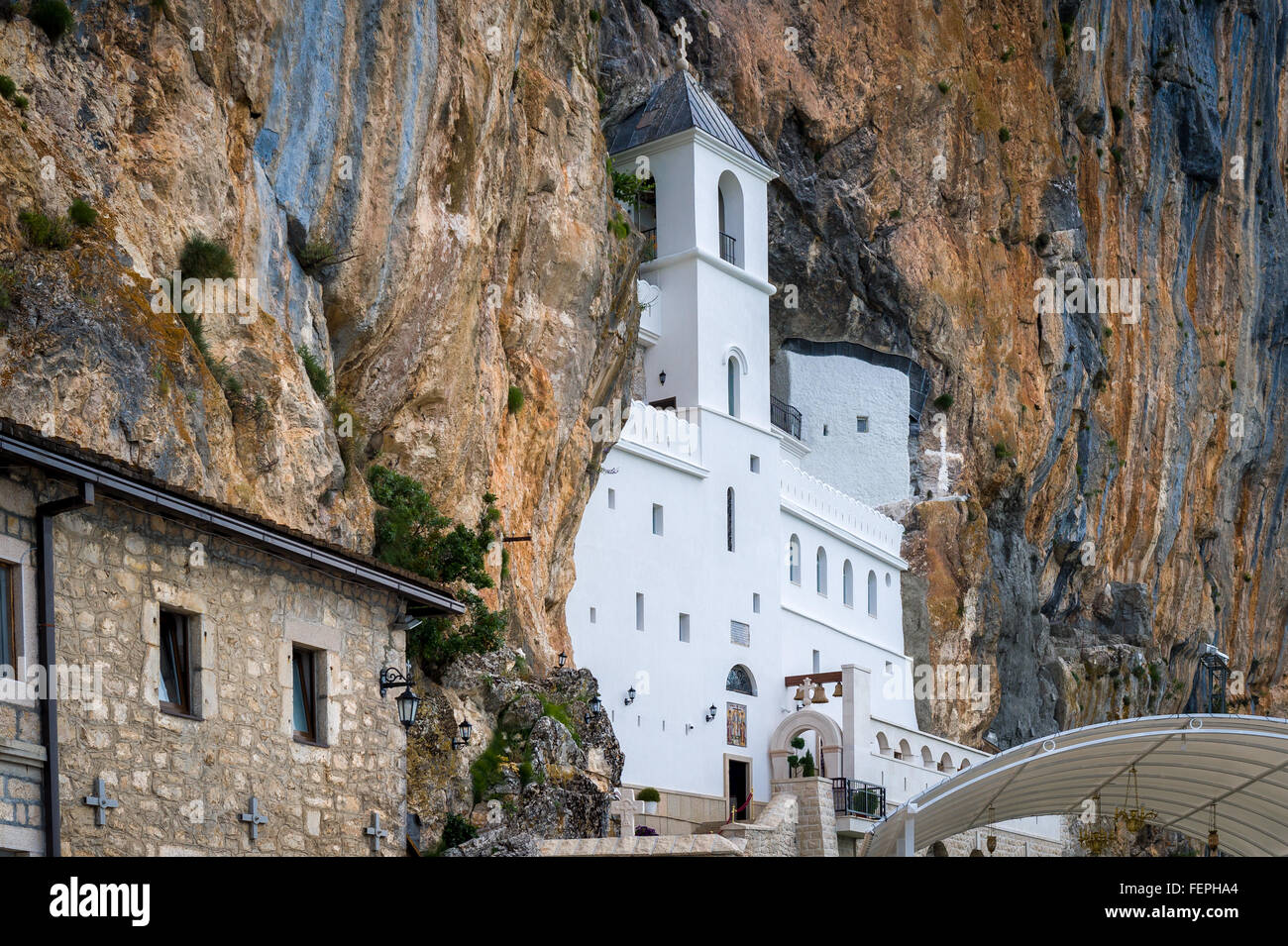 Ostrog monastery main church Stock Photo - Alamy