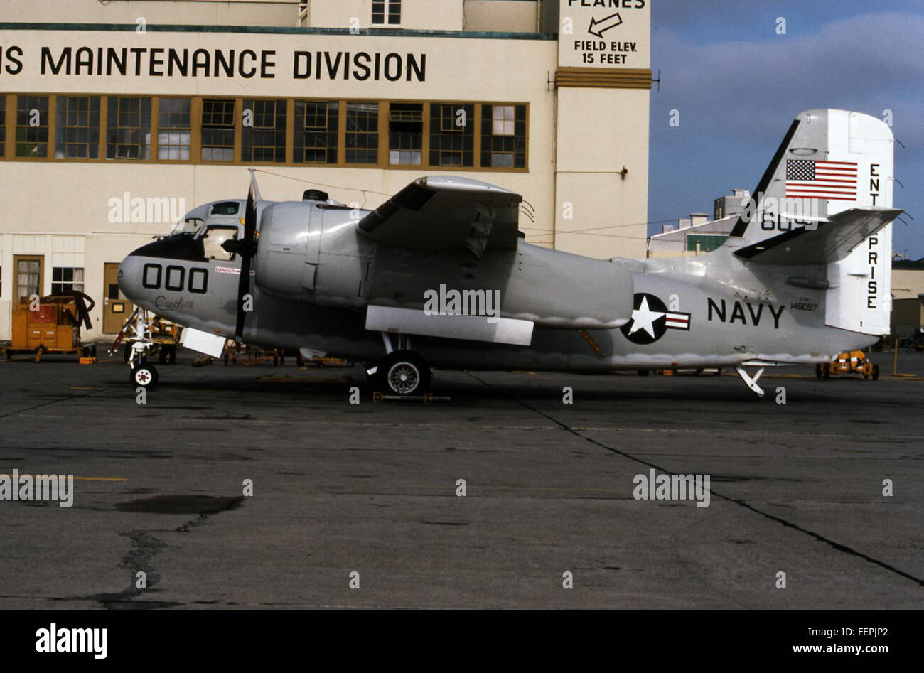 The Grumman C-1A Trader, registration 146057, seen aboard the USS ...
