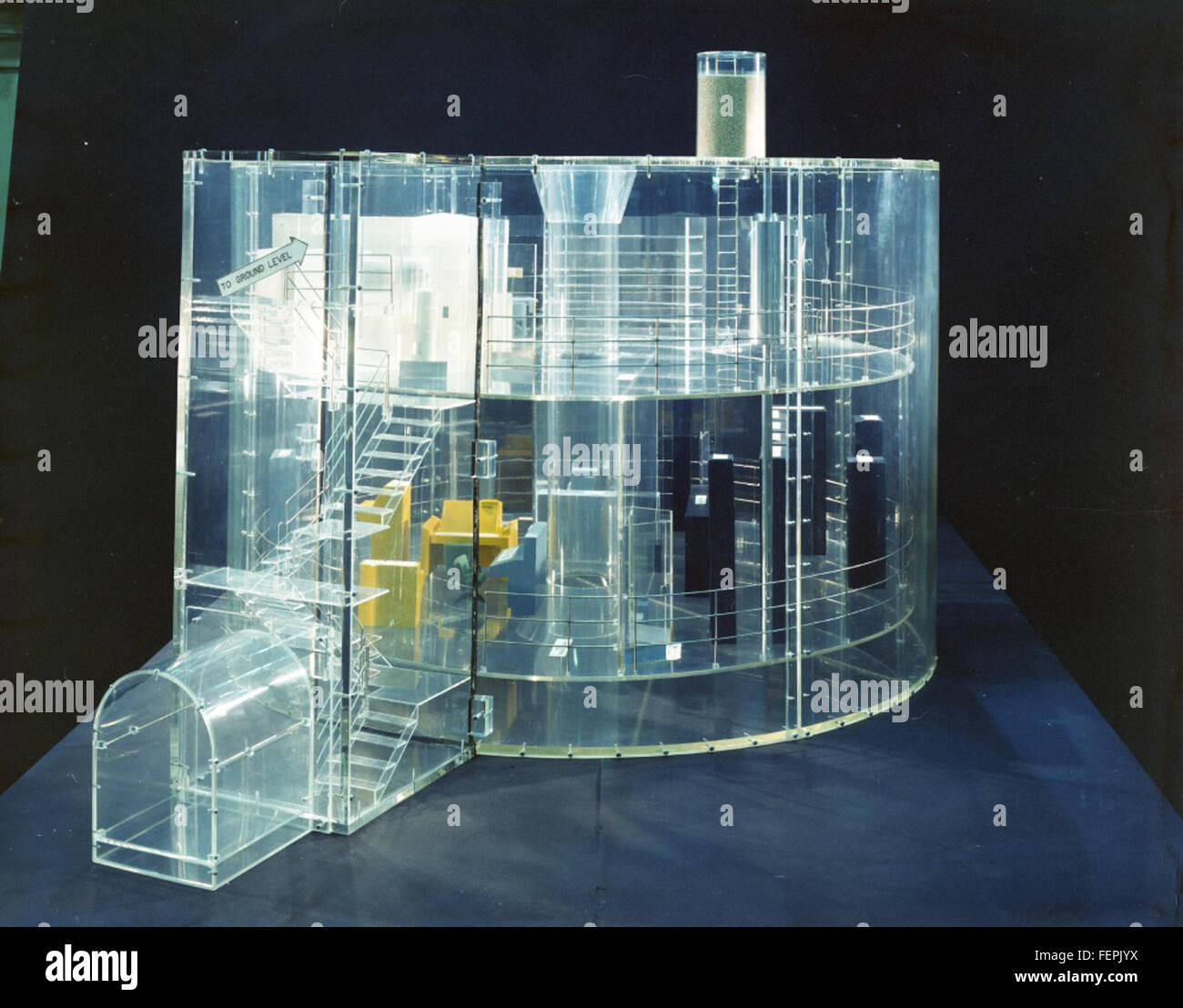 A detailed scale model of the LCC Unitary Silo 110, a communication ...