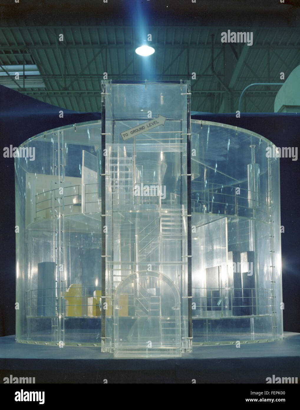 This image depicts a scale model of the LCC Unitary Silo 110 ...