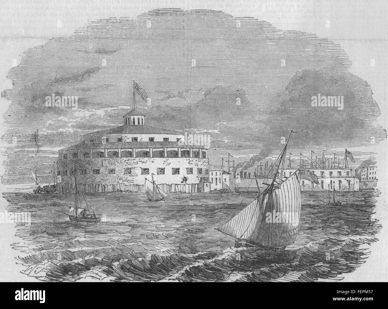 NEW YORK Castle Garden, New York 1850. Illustrated London News Stock ...