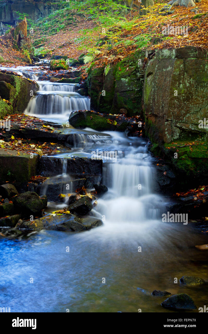 Waterfall lumsdale near matlock in hi-res stock photography and images ...