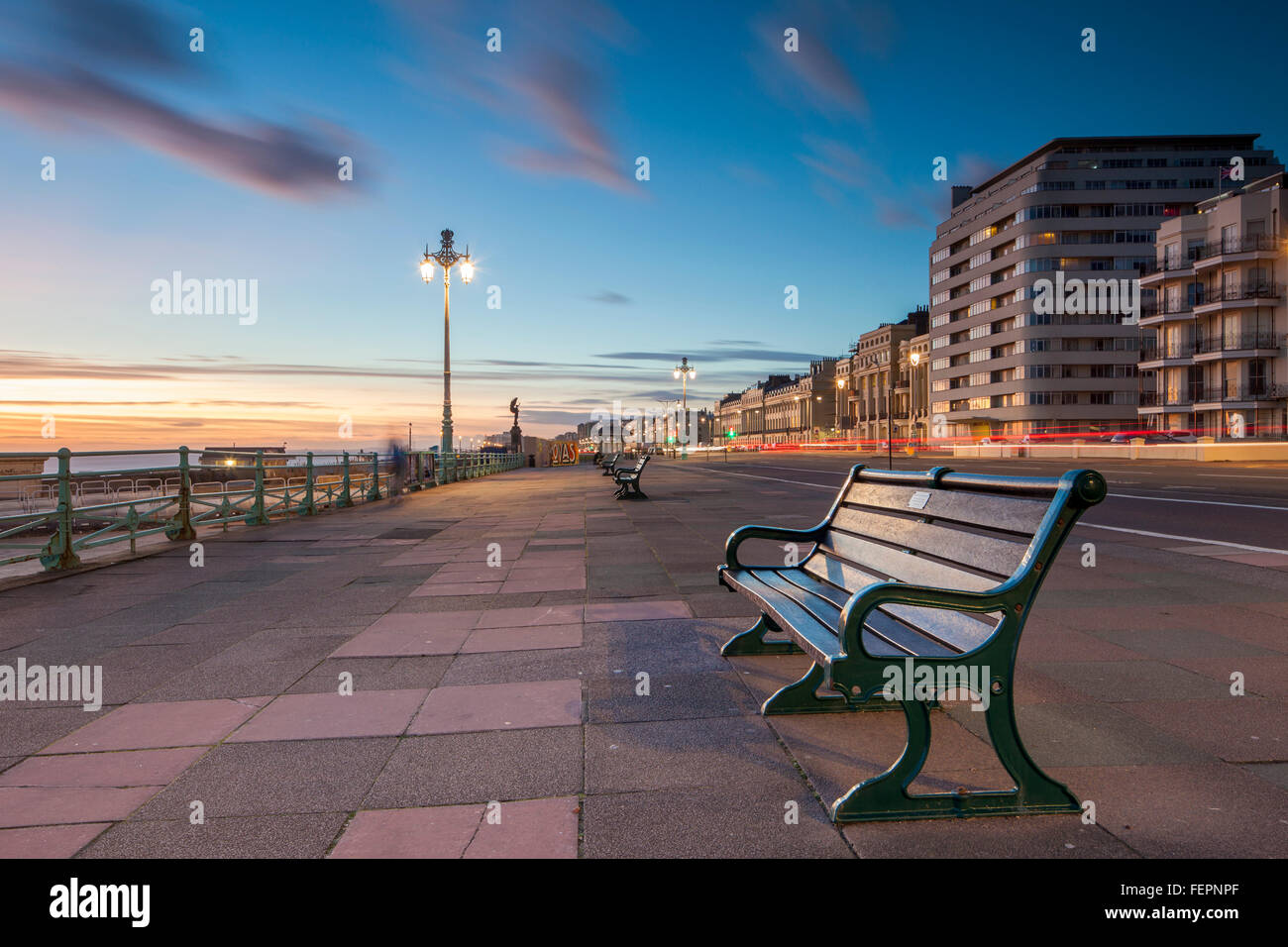 Brighton seafront bench hi-res stock photography and images - Alamy