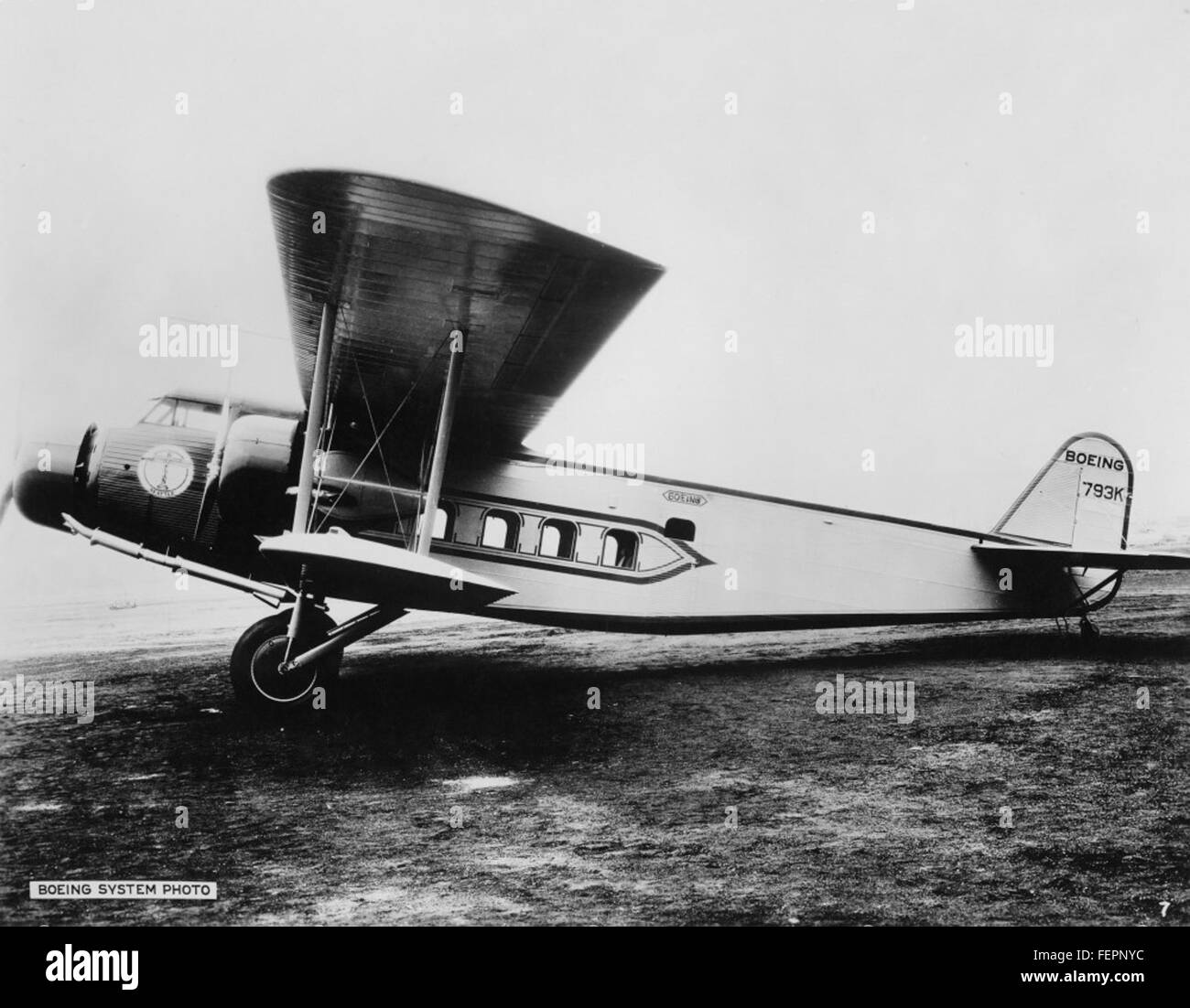 The Boeing 80-A, serial number 1081, with registration NC793K, is shown ...