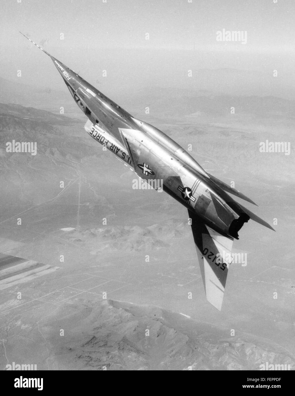 The North American F-107A, shown here flying over Edwards Air Force ...