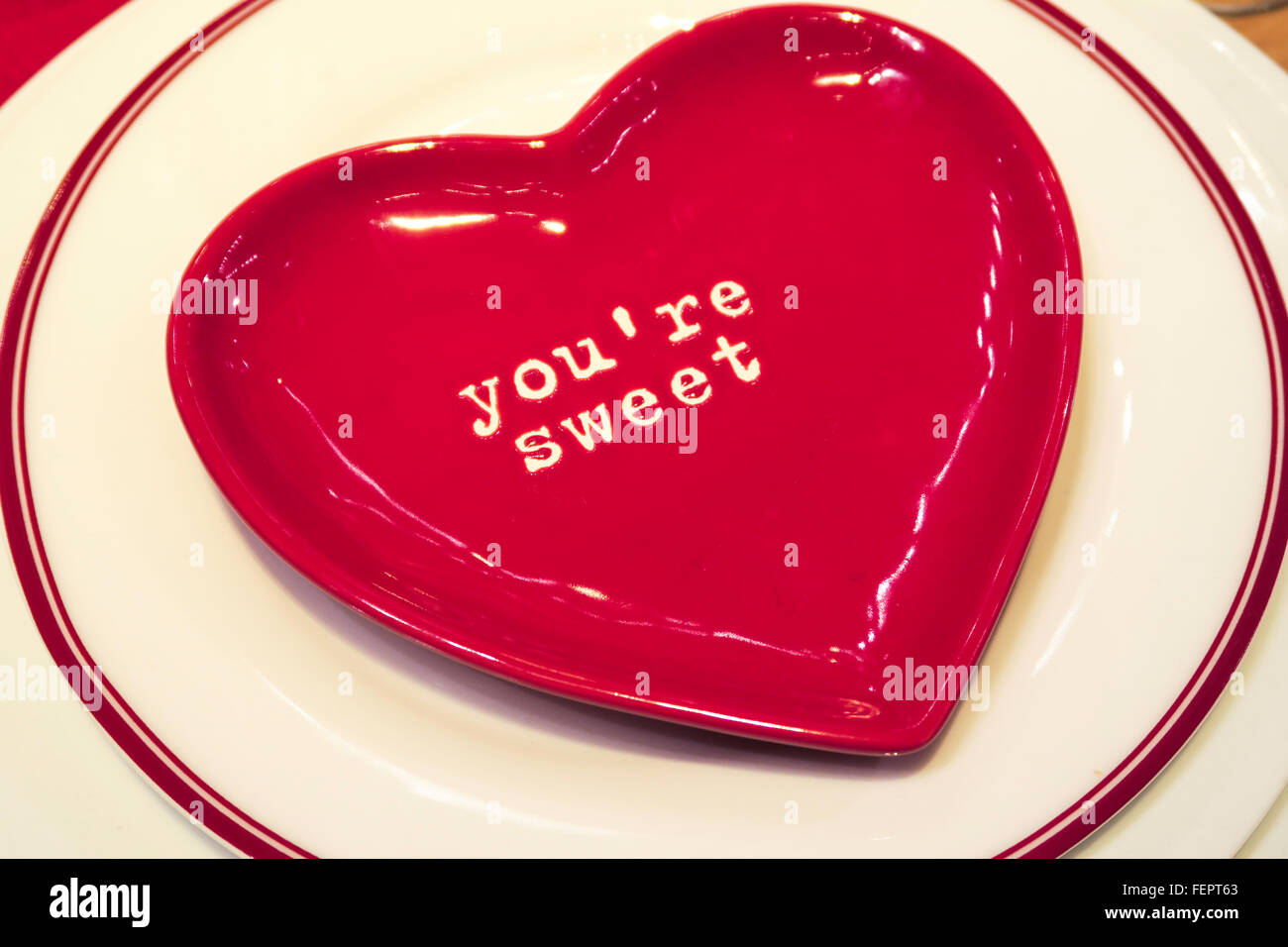 Red valentines day lettering hi-res stock photography and images - Alamy
