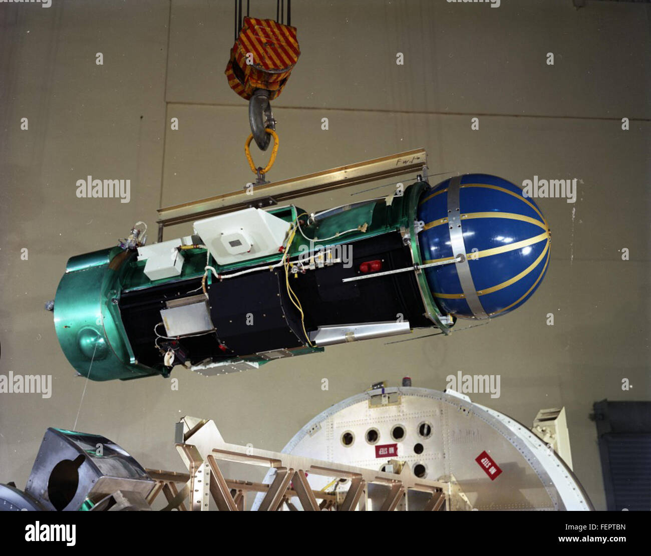 This image showcases a payload component from an aircraft, highlighting ...