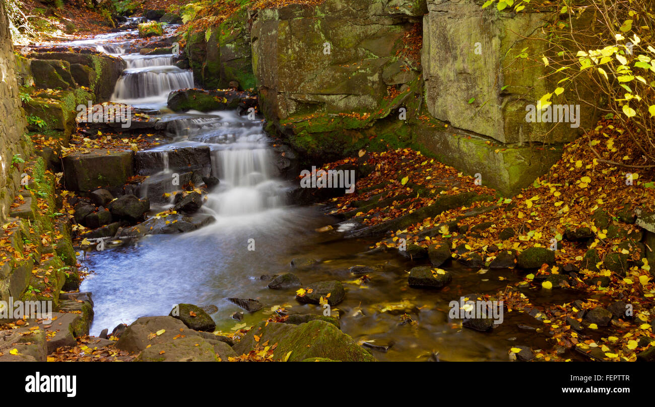 Waterfall lumsdale near matlock in hi-res stock photography and images ...