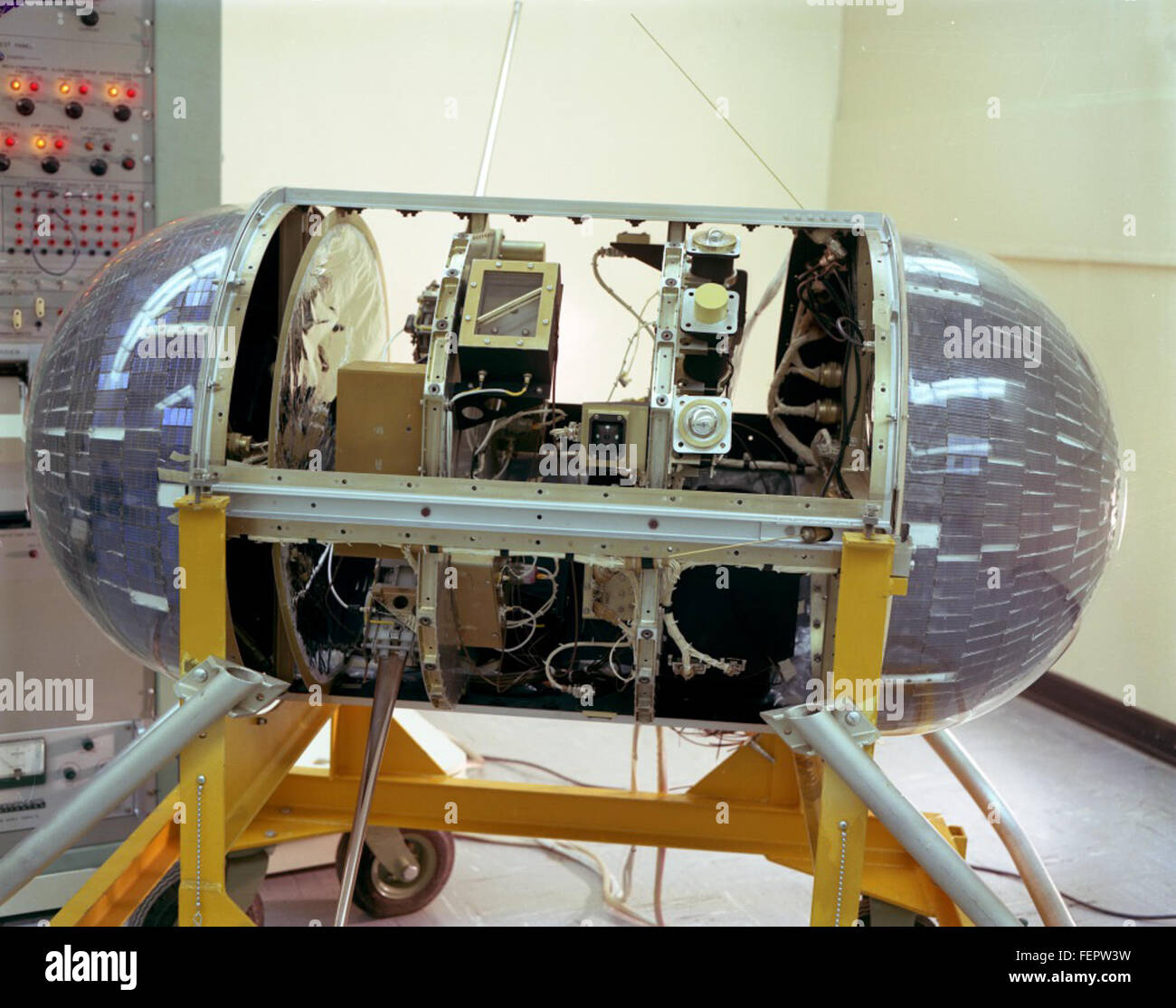 The Satar prototype, displayed on its cradle, is shown in this image ...