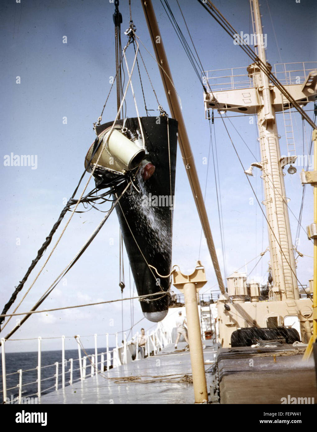 The Atlas 8C rocket's GE nose cone is depicted in this image ...