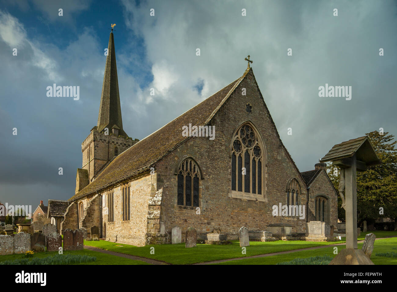 Winter afternoon at Holy Trinity church in Cuckfield, West Sussex ...