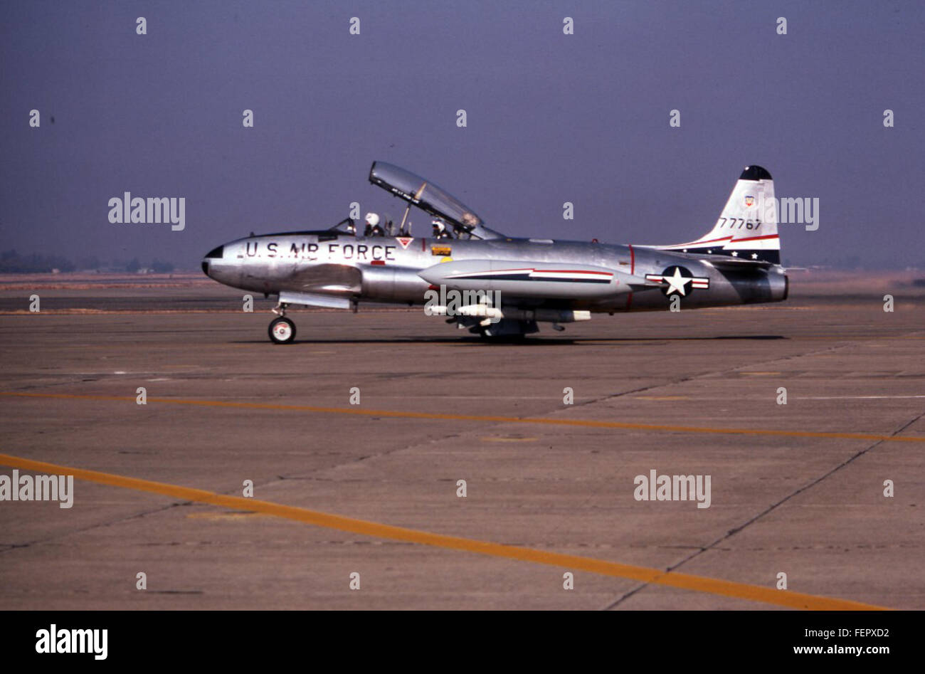 Lockheed T-33A (57-7767) was photographed at McClellan AFB on December ...