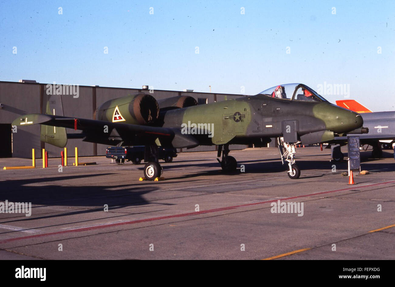 The Fairchild Republic A-10A Thunderbolt II, tail number 81-0989, is ...