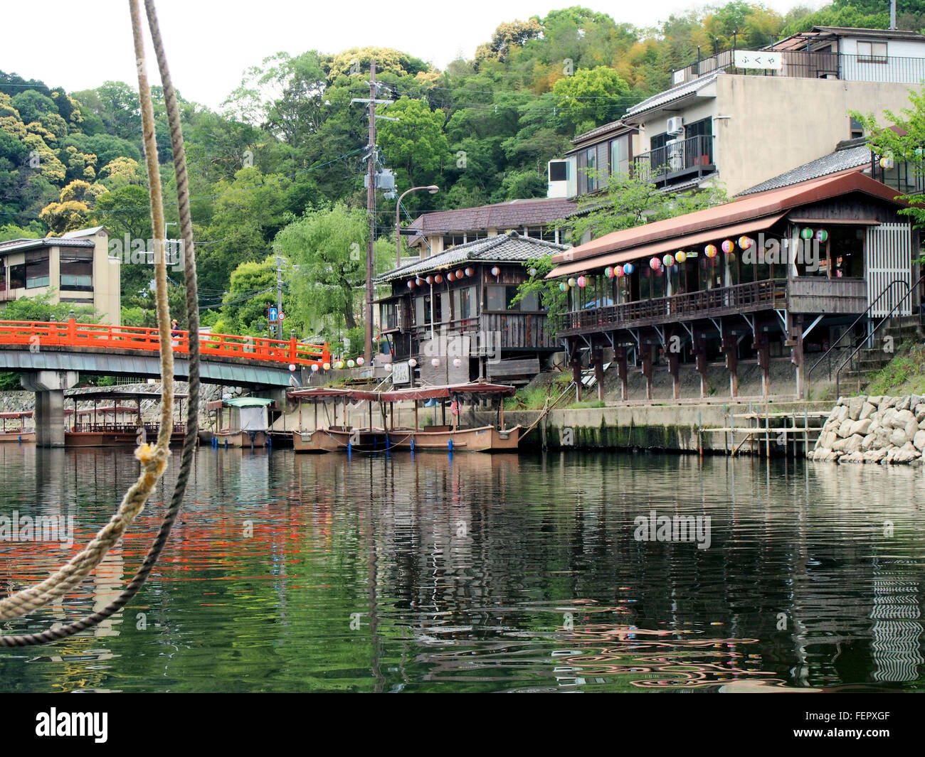 View Of Built Structures With Waterfront Stock Photo - Alamy