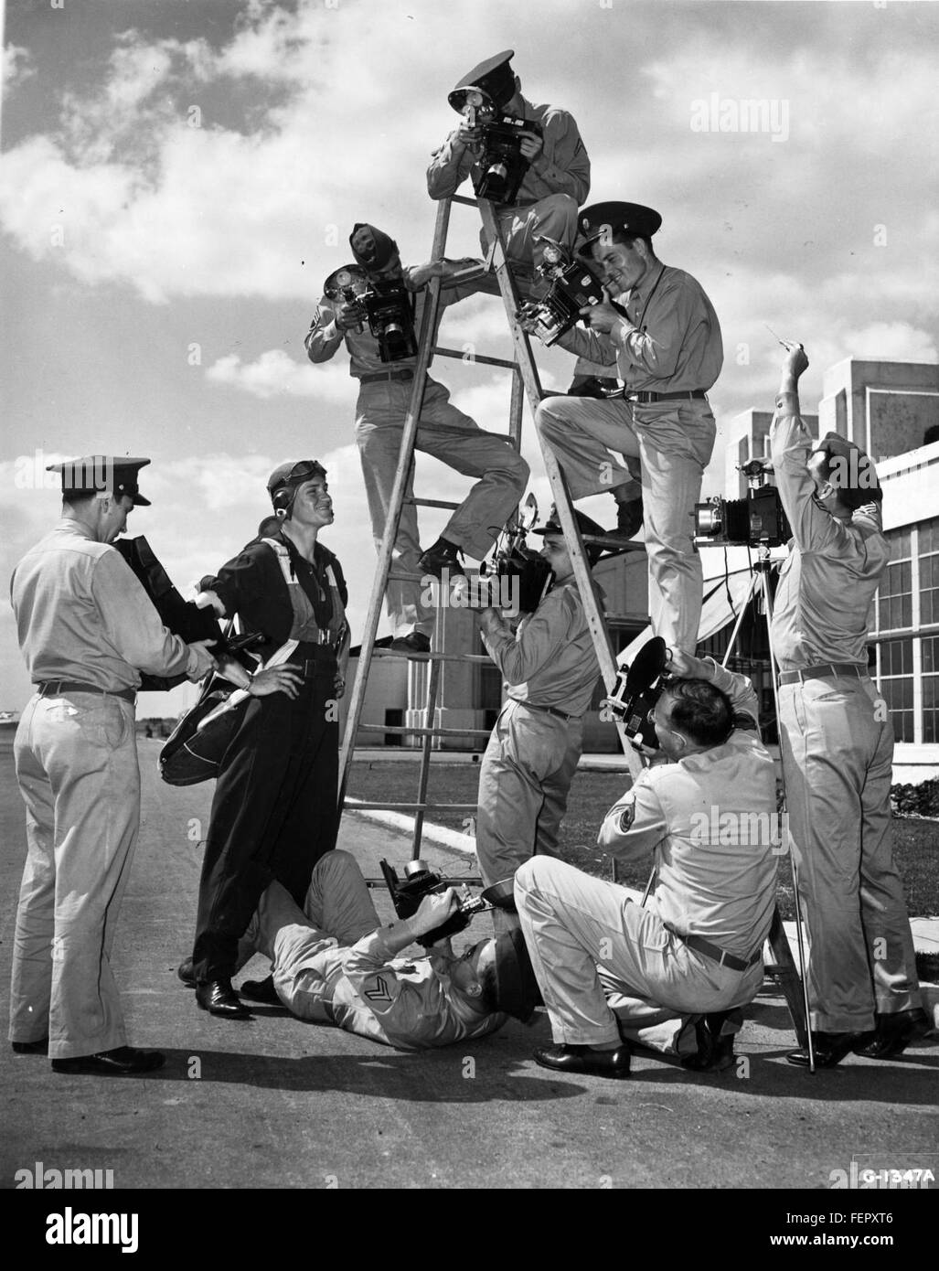 An image capturing the training of photographers at Randolph Field, a ...